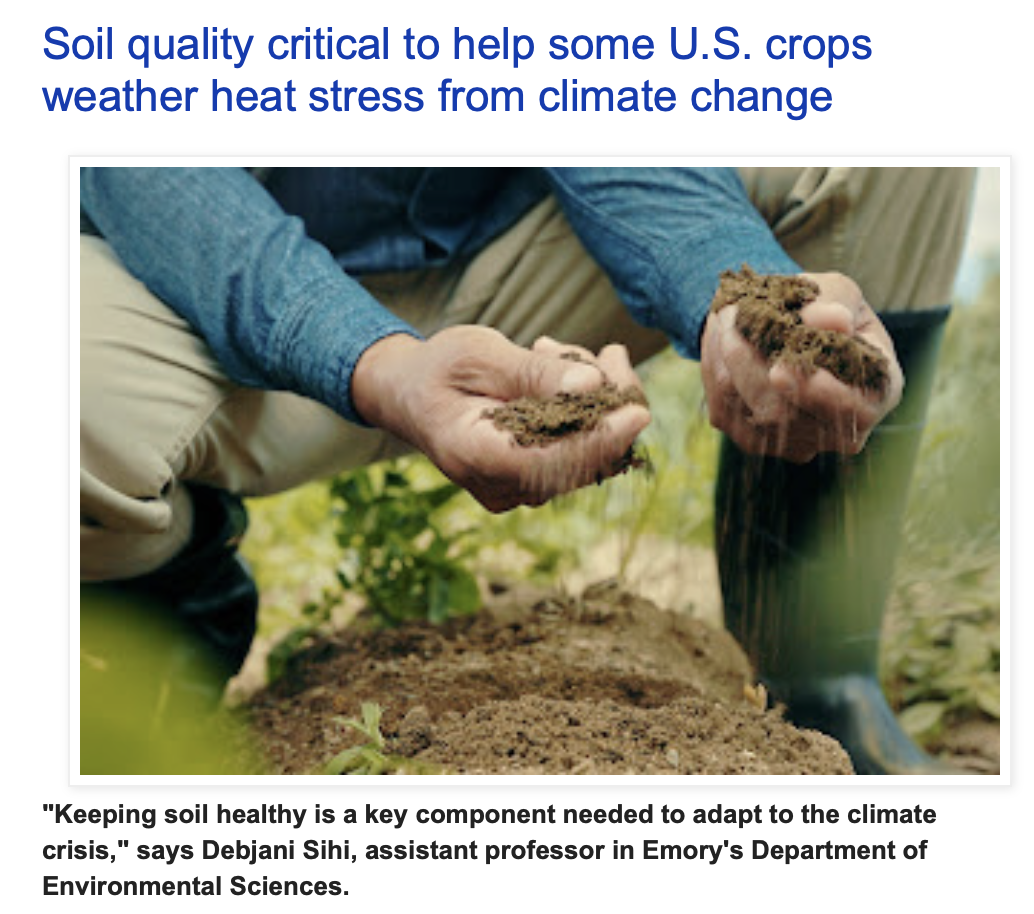 Soil quality critical to help some U.S. crops weather heat stress from ...